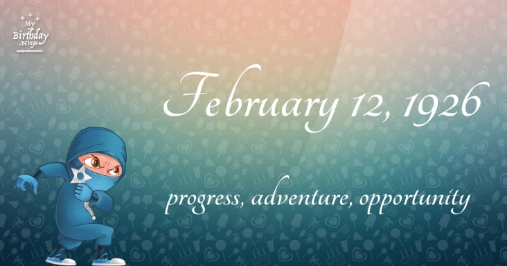 February 12, 1926 | Families 101 Wiki | Fandom