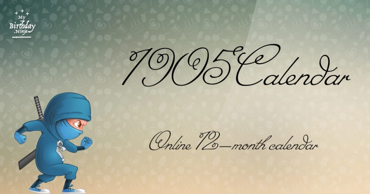 1905 Calendar | Families 101 Wiki | Fandom