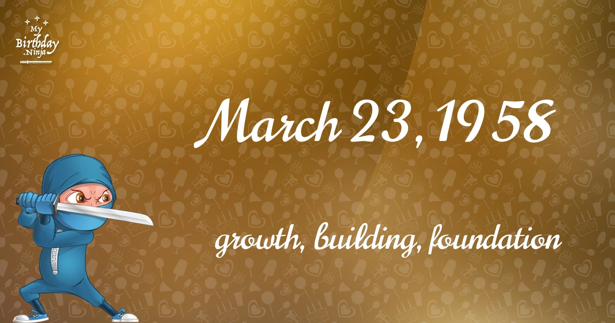 March 23, 1958 | Families 101 Wiki | Fandom