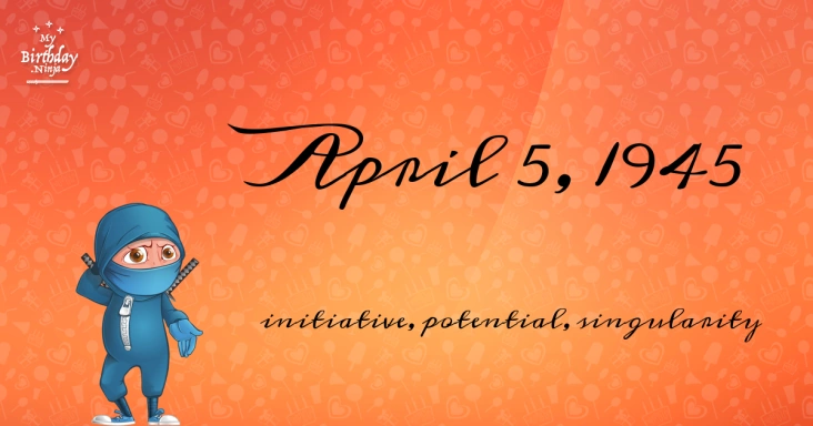 April 5, 1945 | Families 101 Wiki | Fandom