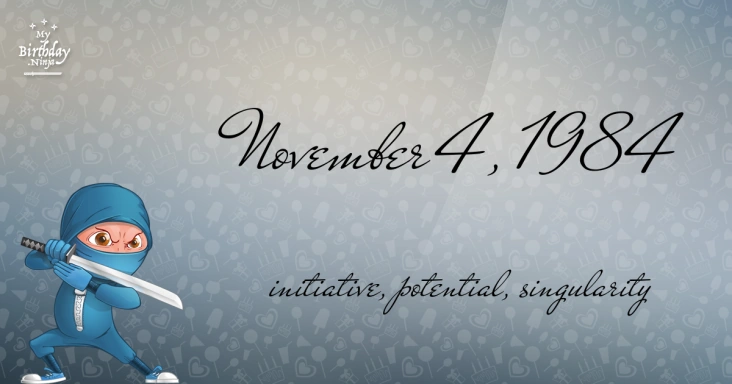 November 4, 1984 | Families 101 Wiki | Fandom