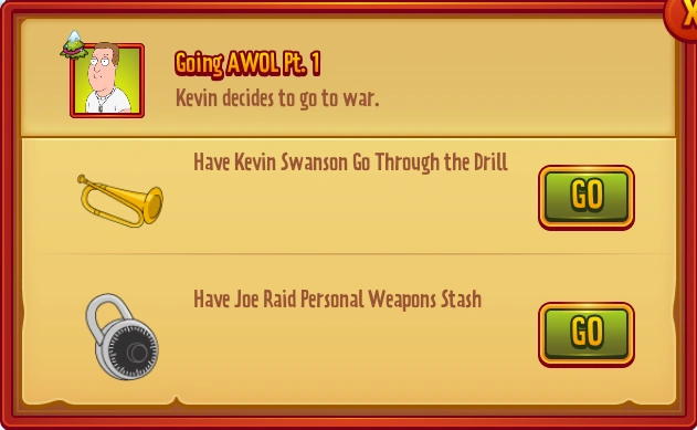 Going AWOL | Family Guy: The Quest for Stuff Wiki | Fandom