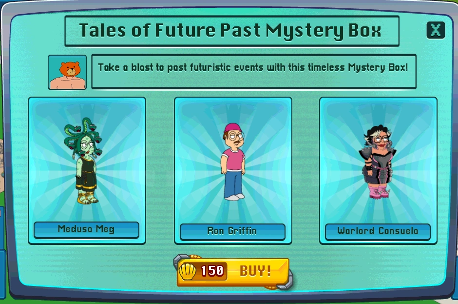 Tales of Future Past Mystery Box | Family Guy: The Quest for Stuff Wiki ...