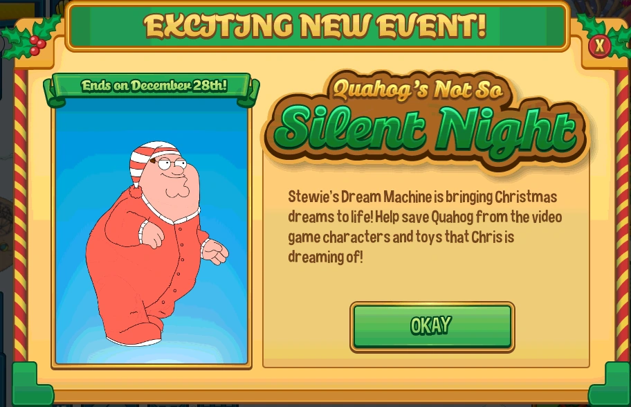 Quahog's Not So Silent Night | Family Guy: The Quest for Stuff Wiki ...