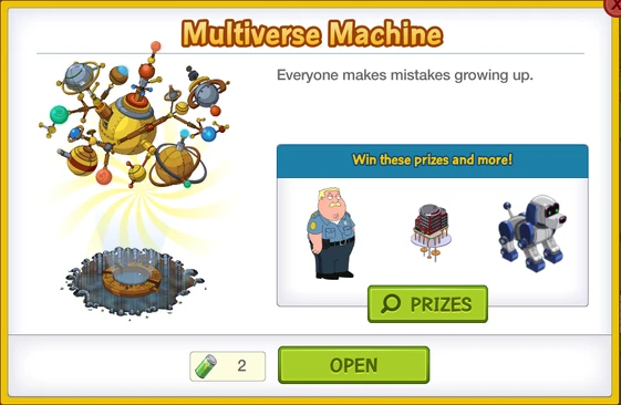 Multiverse Machine Mystery Box | Family Guy: The Quest for Stuff Wiki ...
