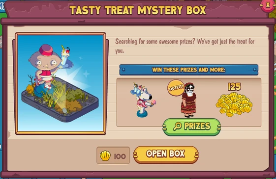 Tasty Treat Mystery Box | Family Guy: The Quest for Stuff Wiki | Fandom
