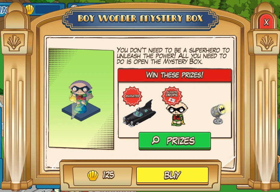 Boy Wonder Mystery Box | Family Guy: The Quest for Stuff Wiki | Fandom