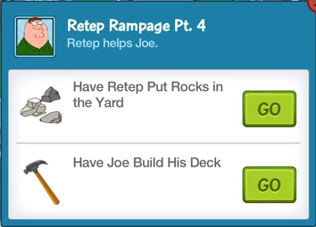 Retep Rampage | Family Guy: The Quest for Stuff Wiki | Fandom