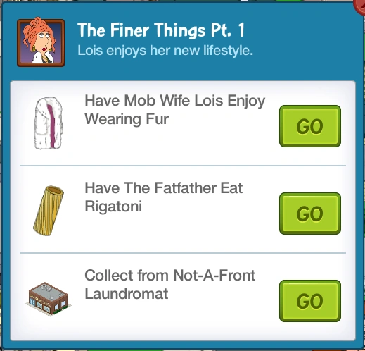 The Finer Things | Family Guy: The Quest for Stuff Wiki | Fandom