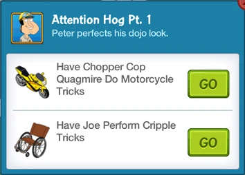 Attention Hog | Family Guy: The Quest for Stuff Wiki | Fandom