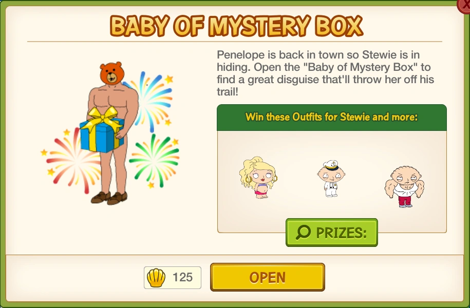 Baby of Mystery Box | Family Guy: The Quest for Stuff Wiki | Fandom