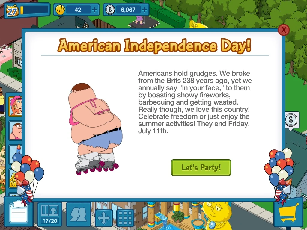 4th of July Event | Family Guy: The Quest for Stuff Wiki | Fandom