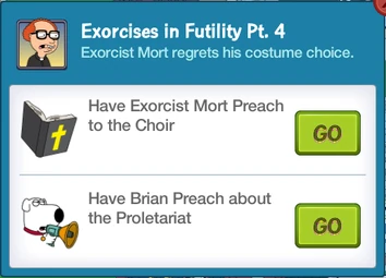Exorcises in Futility | Family Guy: The Quest for Stuff Wiki | Fandom