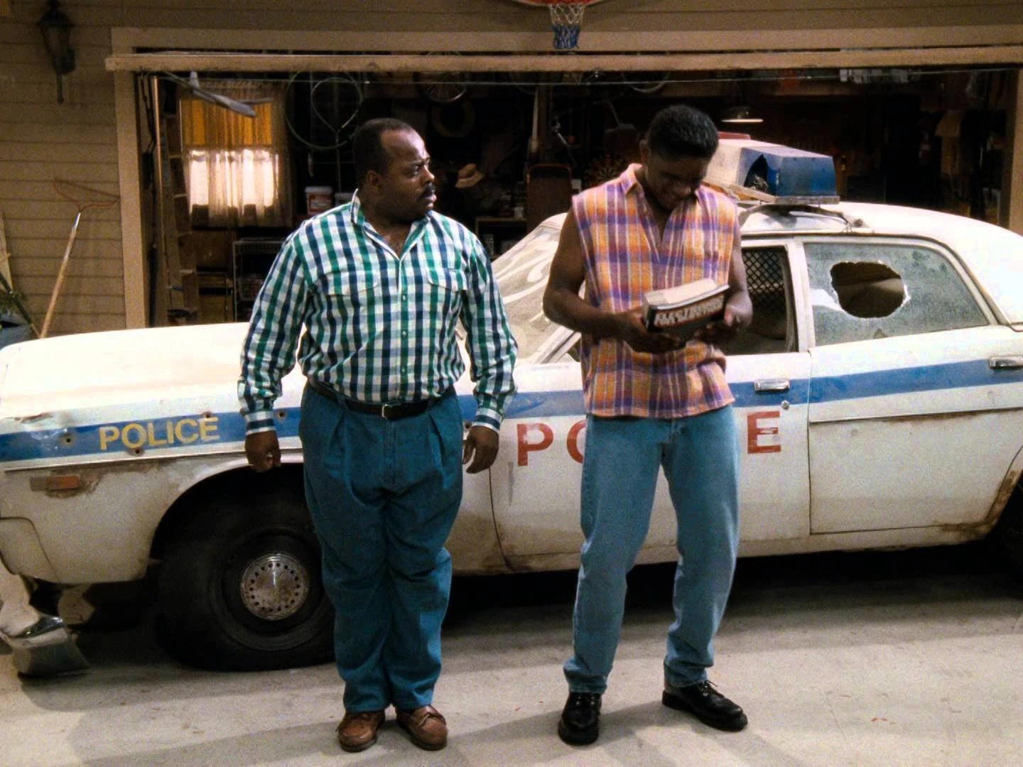 Steve Urkel With His Car