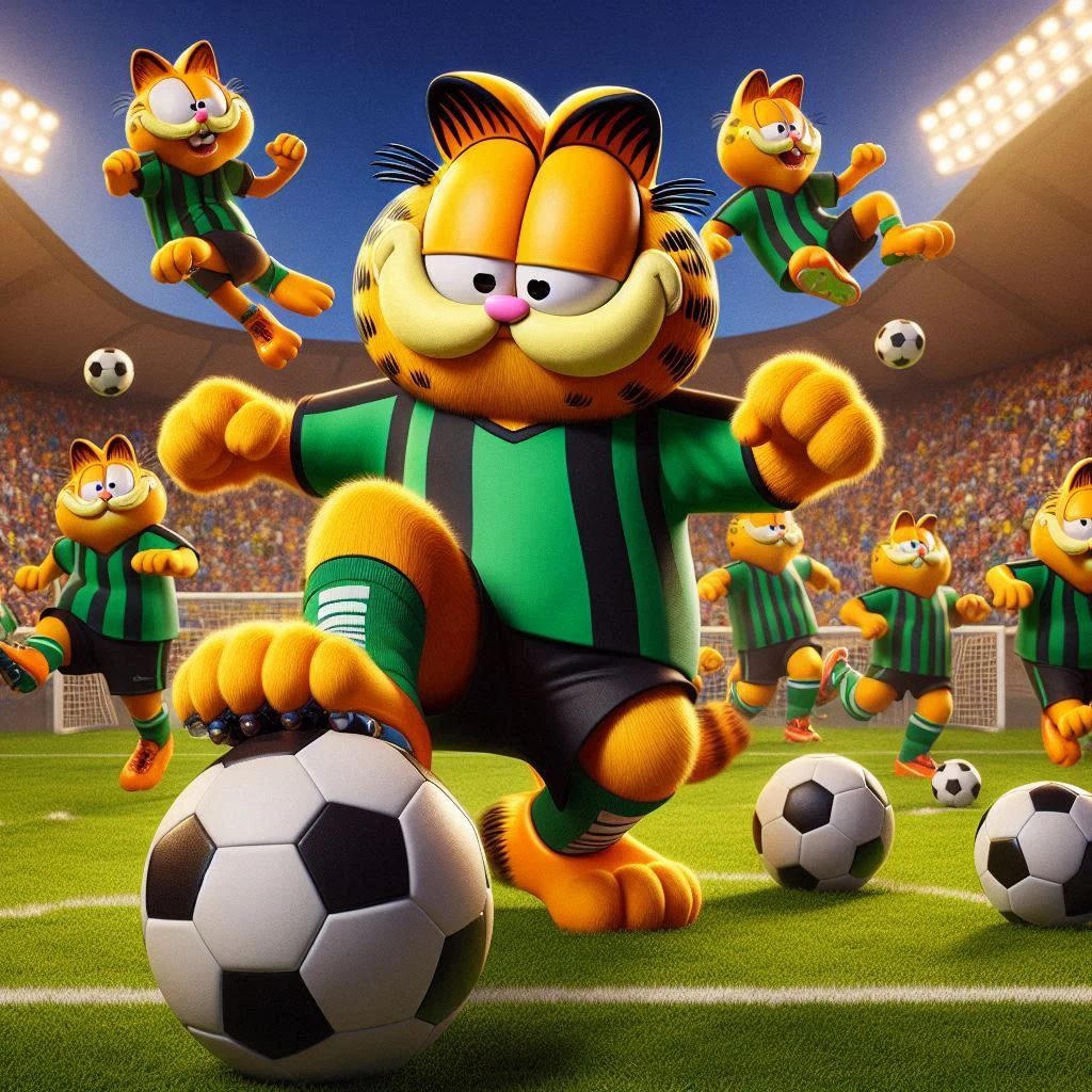 Garfield Plays Soccer (Bing AI Stuff) | Fan art Fun Wiki | Fandom