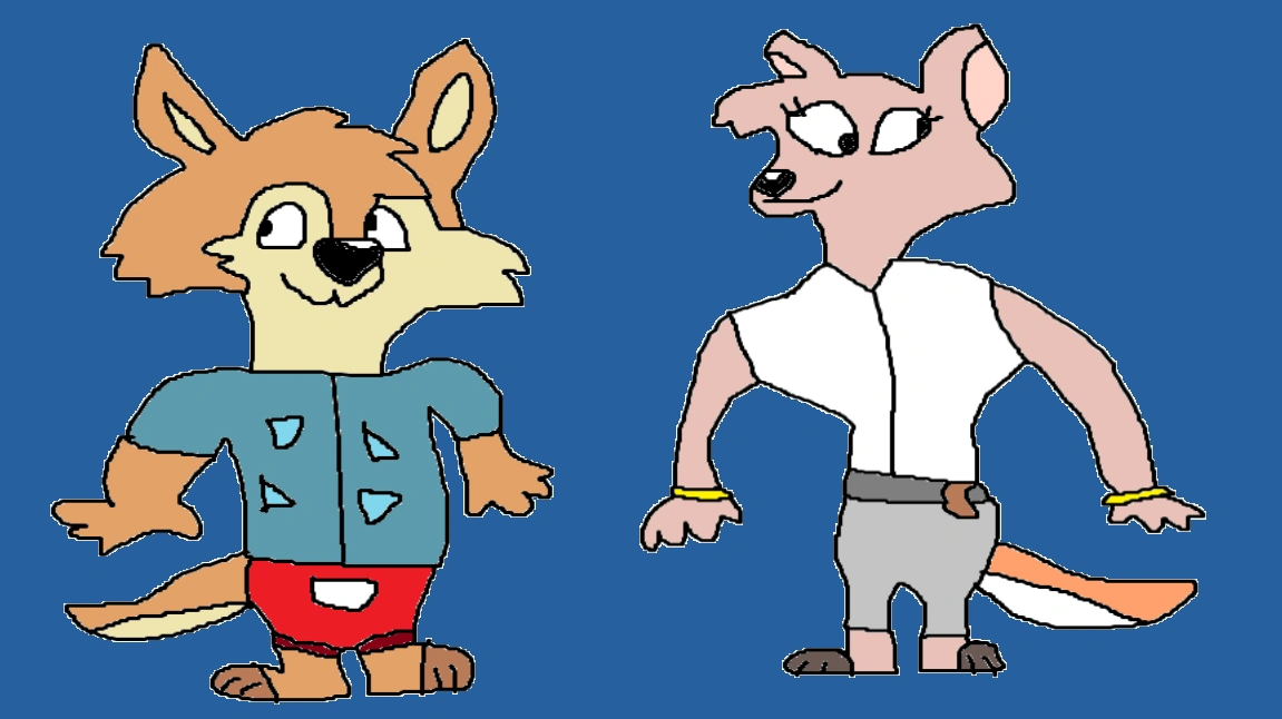 Skippy the Kangaroo and Matilda Roo as Tod the Anthro Adult Fox and ...