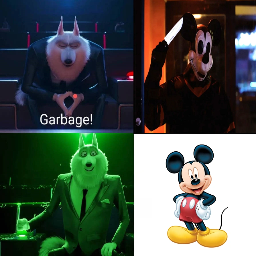 Jimmy Crystal likes Original Mickey Mouse and hates Horror Mickey Mouse ...