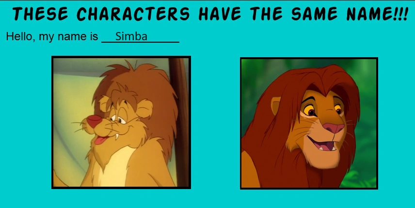 Same Name for Simba by MaxietheFox2005 (DeviantArt stuff) | Fan art Fun ...