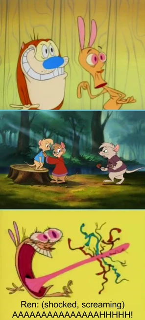 Stimpy likes but Ren's shocked by The Secret of NIMH 2 by ...