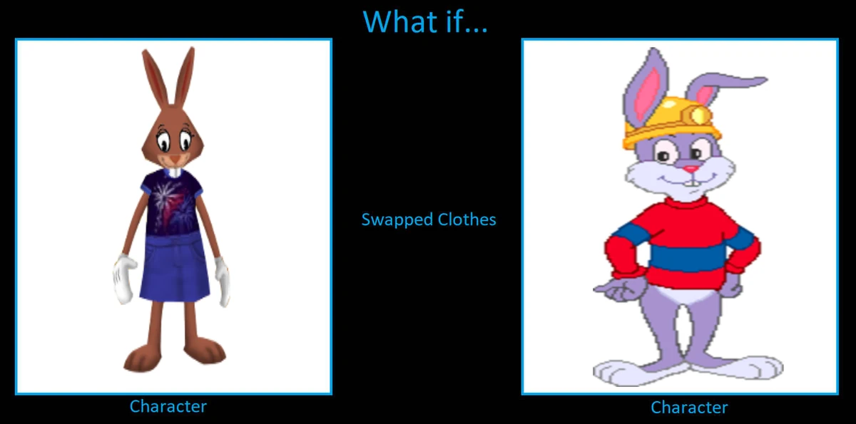 What if Toontown Rabbit and Reader Rabbit Clothes Swapped by ...