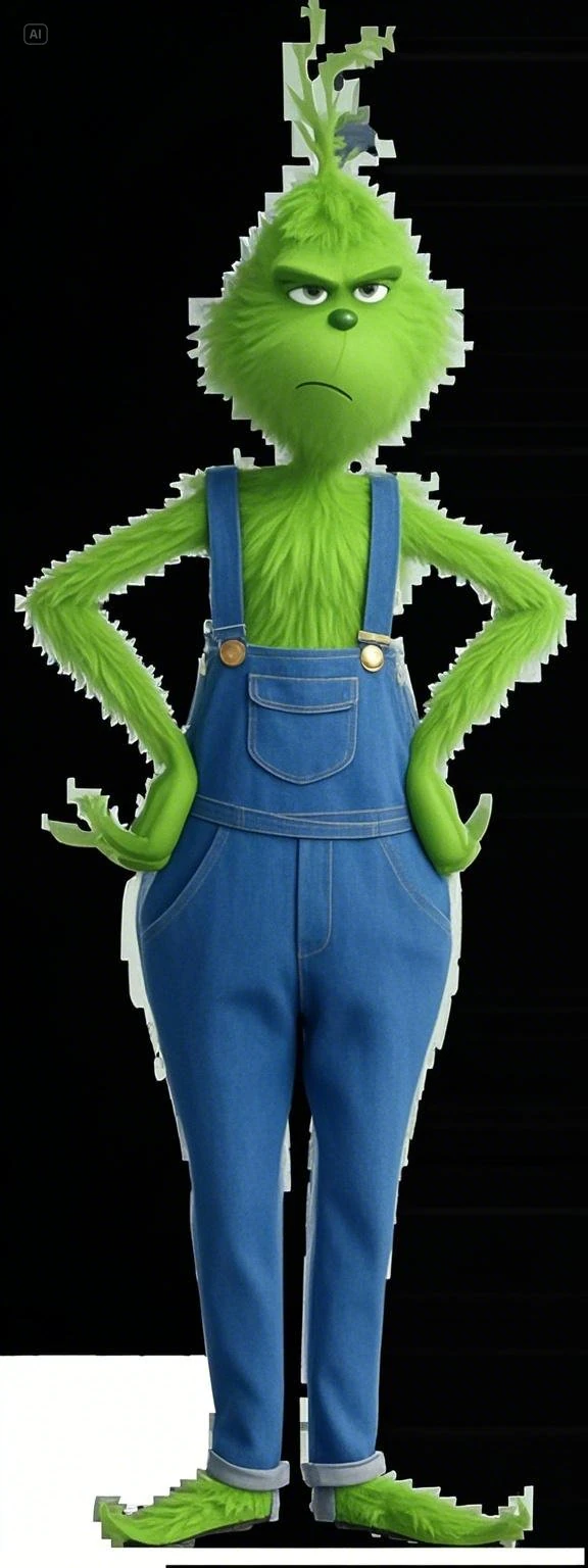 The Grinch Wears Overalls (Dreamina AI) | Fan art Fun Wiki | Fandom