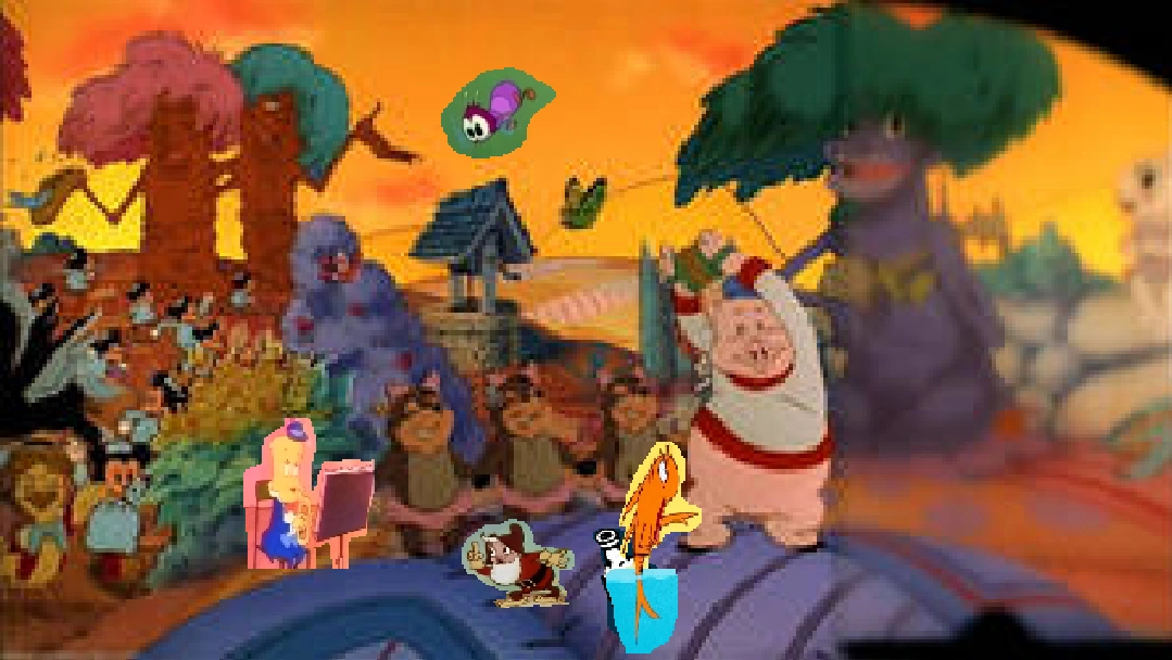 Add the Toons on Left Window 2 (with Tubby the Tuba (1975), Nicky Gnome ...