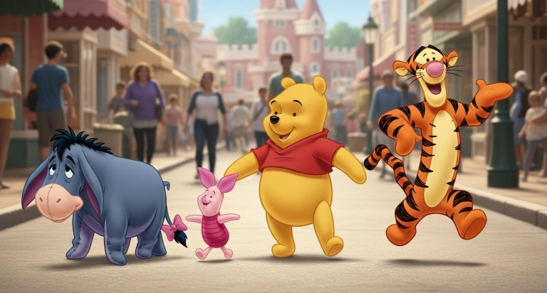 Winnie the Pooh, Tigger, Piglet and Eeyore in the live-action ...