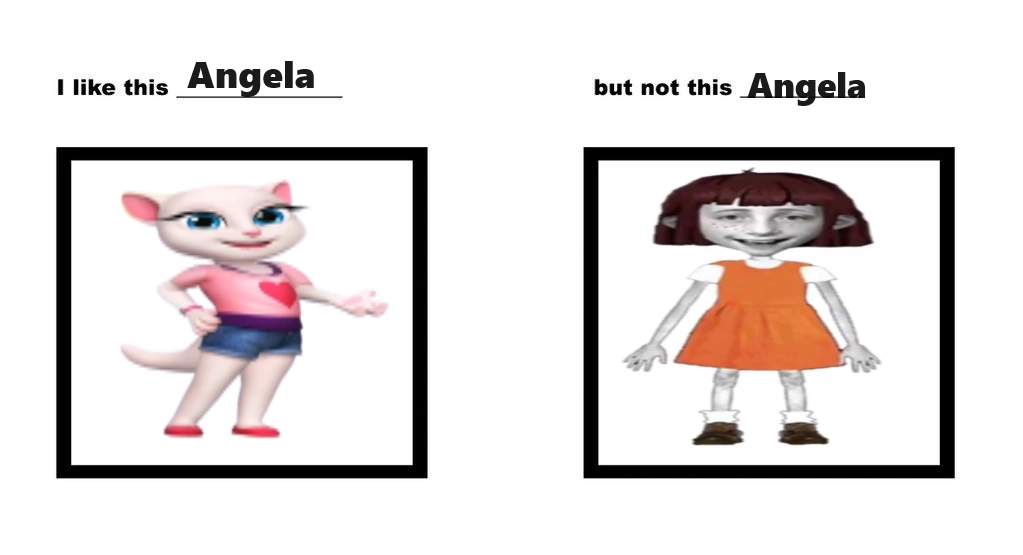 I like this Angela but not this Angela by MaxietheFox2005 (DeviantArt ...