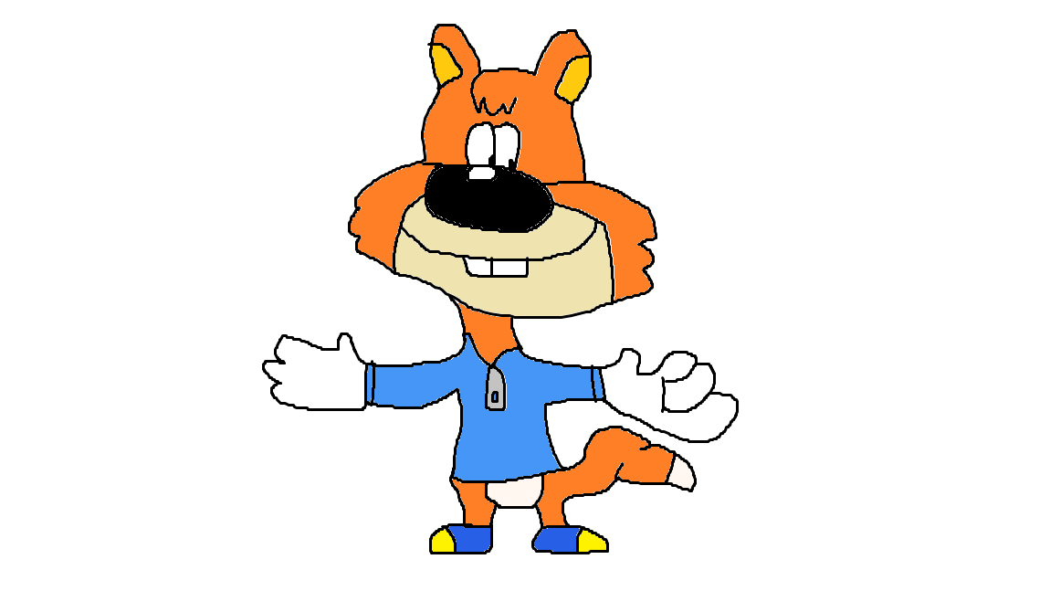 Conker the Squirrel in style of Screwy Squirrel (art STUFF) | Fan art ...
