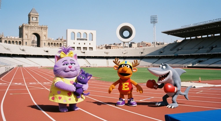 Eek the Cat, Annabelle, Elmo the Elk and Sharky the Sharkdog in the ...