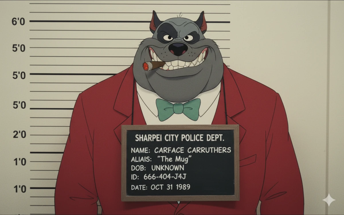Carface Carruthers on the mugshot (Gemini) | Fan art Fun Wiki | Fandom