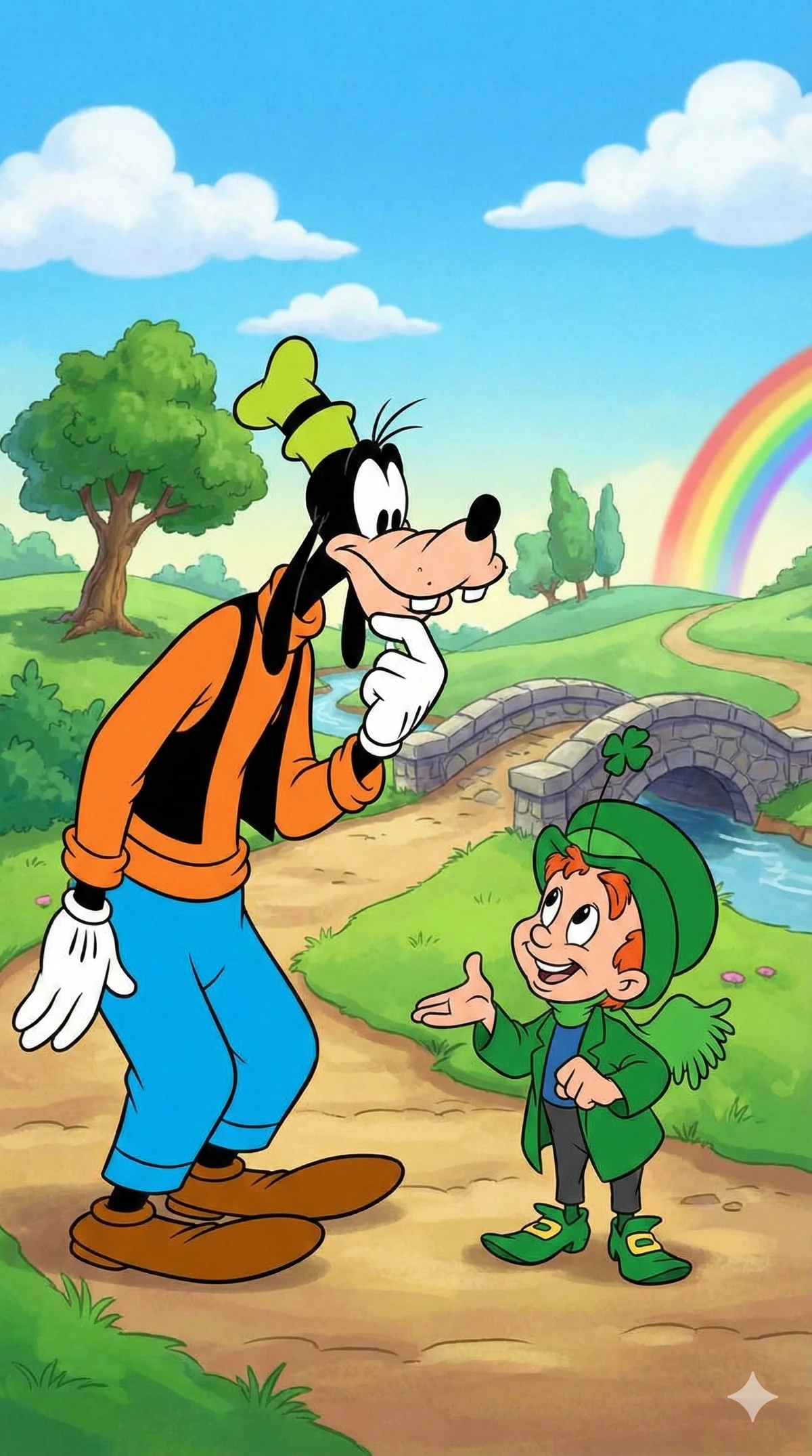 Goofy meets Lucky the Leprechaun (Gemini) by MaxietheFox2005 ...