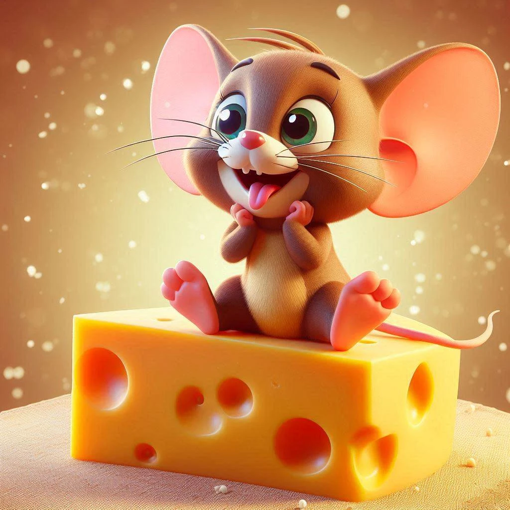 Jerry Mouse with Cheese (Bing AI) by MaxietheFox2005 (DeviantArt stuff ...