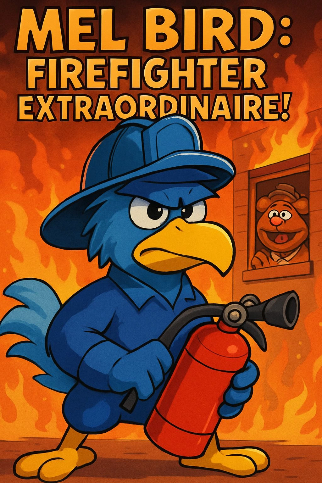 Mel Bird as a Firefighter (Muppet Wiki stuff) | Fan art Fun Wiki | Fandom
