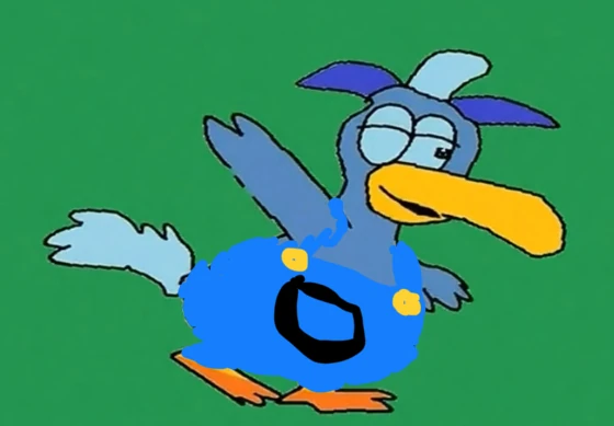 Mel Bird dances salsa with blue overalls | Fan art Fun Wiki | Fandom