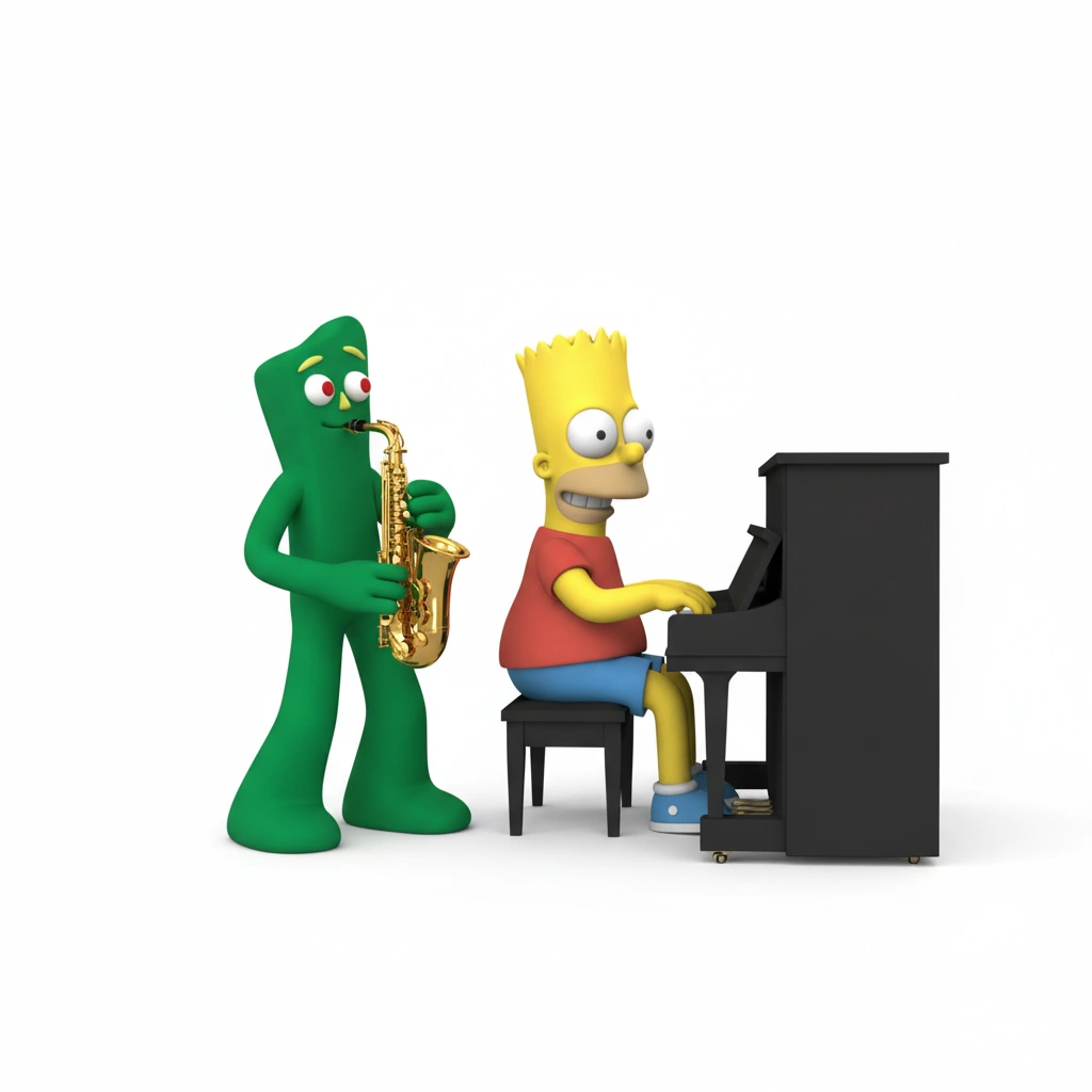 Gumby and Bart Simpson (Gemini) | Fan art Fun Wiki | Fandom