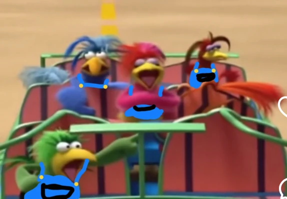 Four Muppet Birds wear overalls (AI Sora 2 version) | Fan art Fun Wiki ...