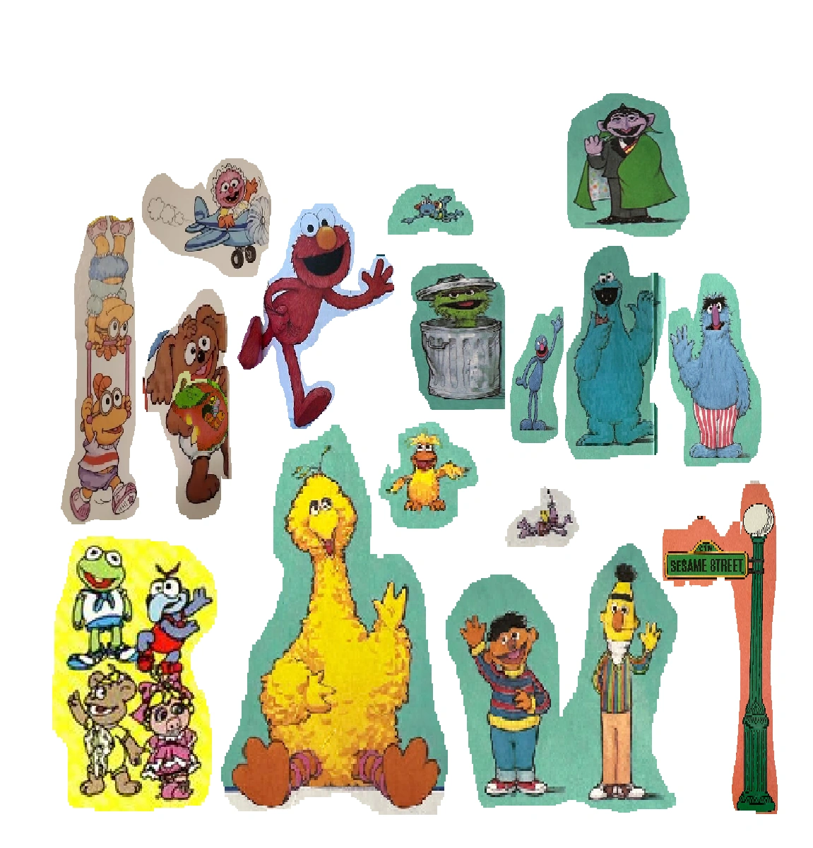 Sesame Street Daycare (Children's school daycare mural arts) | Fan art ...