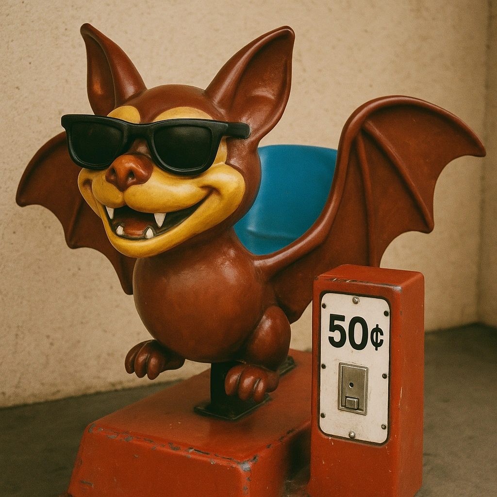 A coin operated bat kiddie ride (Copilot AI stuff) | Fan art Fun Wiki ...