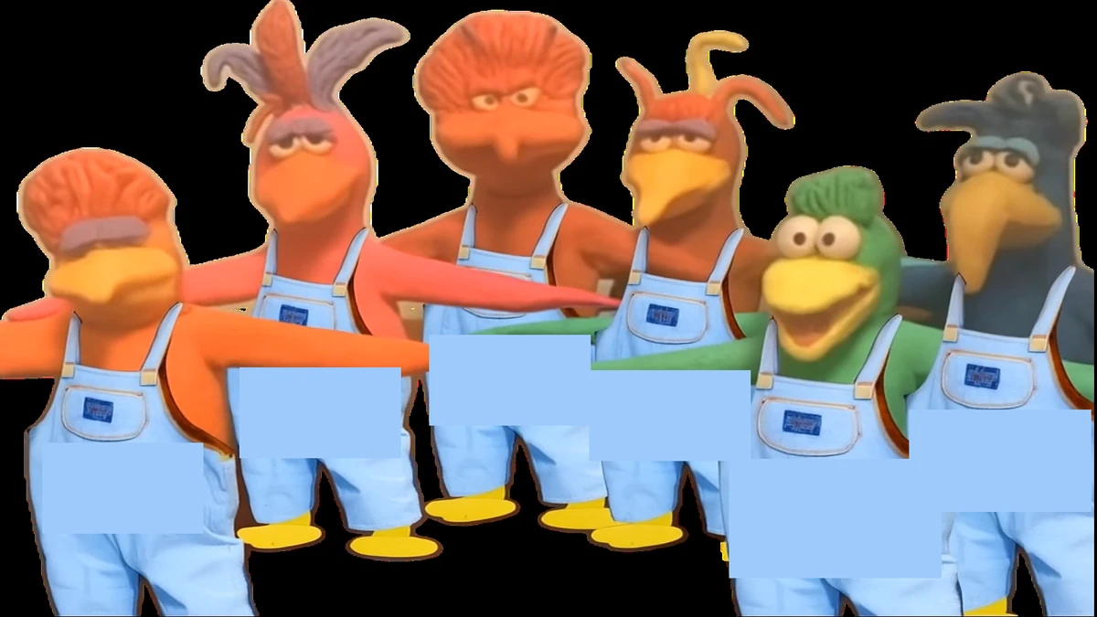 The Muppet Birds Wear Overalls doing t-poses | Fan art Fun Wiki | Fandom