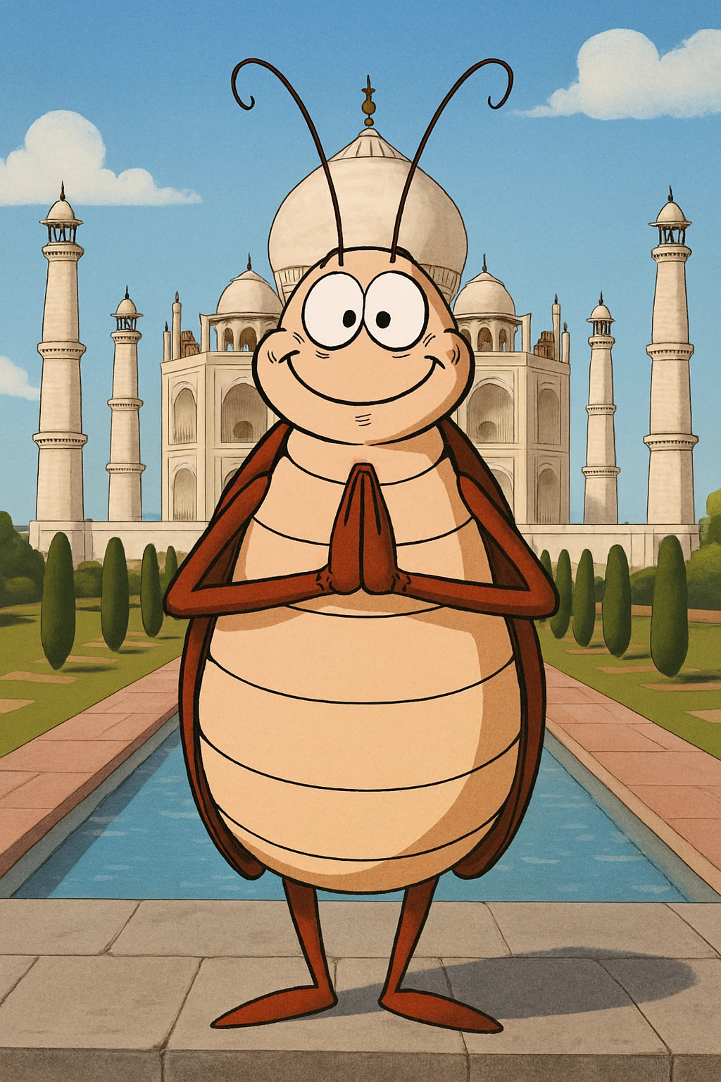 Rube Roach in prayer in India | Fan art Fun Wiki | Fandom