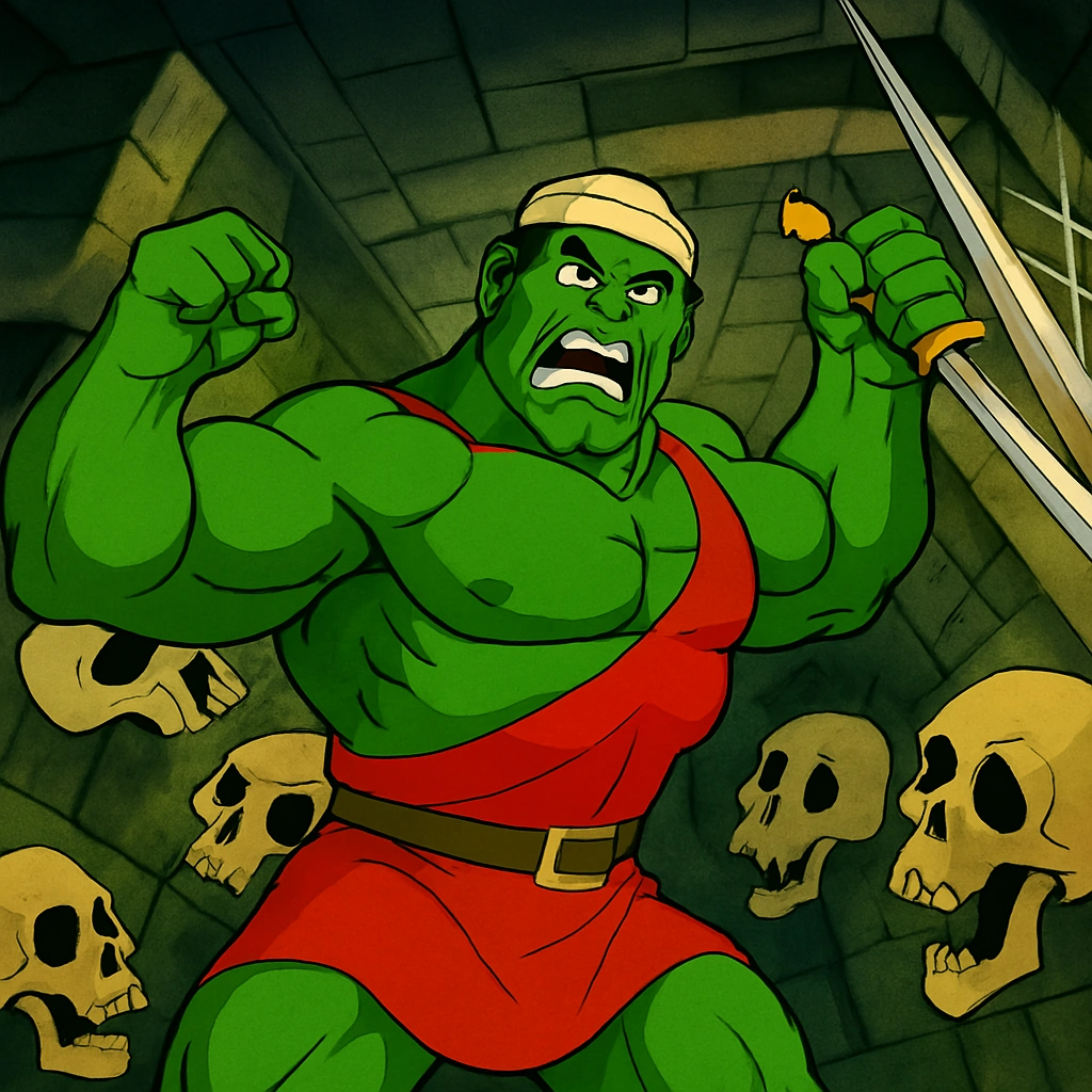 Hulk Dirk the Daring (Dragon´s Lair) (Copilot AI stuff) | Fan art Fun ...