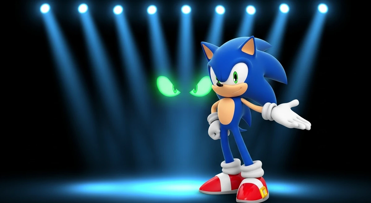 Standing in the spotlight, it's Sonic the Hedgehog by MaxietheFox2005 ...