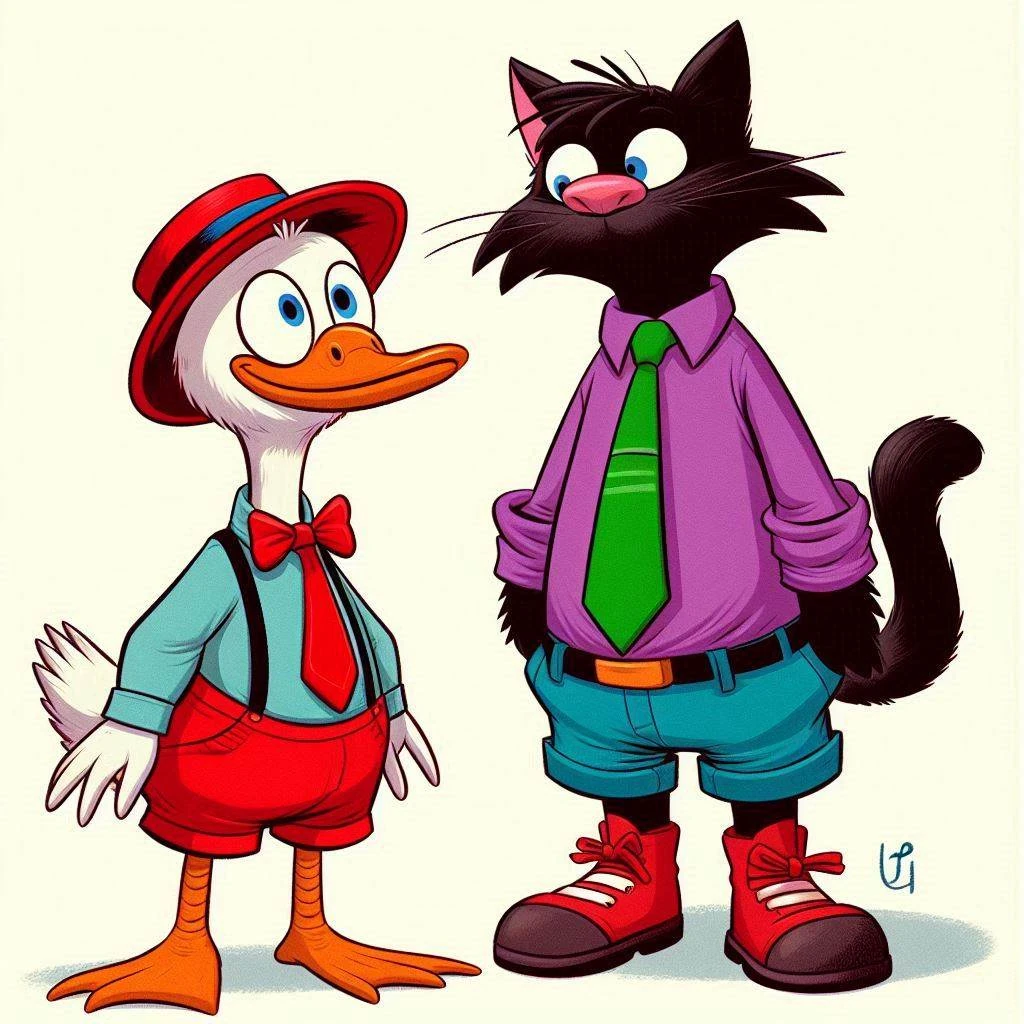 GANDY GOOSE AND SOURPUSS CAT by mnwachukwu16 (DeviantArt stuff) | Fan art Fun Wiki | Fandom