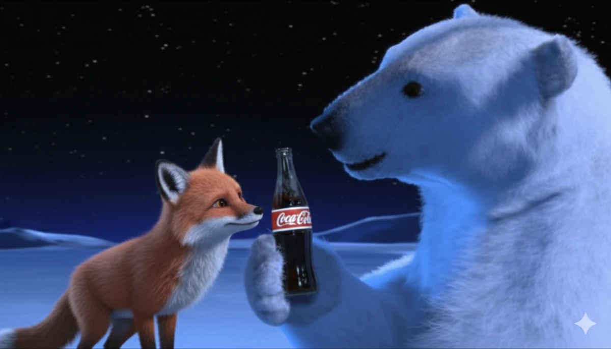 Coca-Cola advertisement with polar bear and fox (Gemini) | Fan art Fun ...