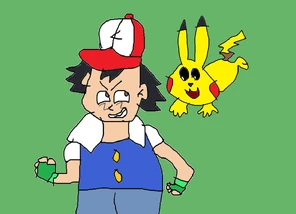 Quentin Tracy "RT" 1996 - Modern UPA styled Ash Ketchum and Pikachu ...