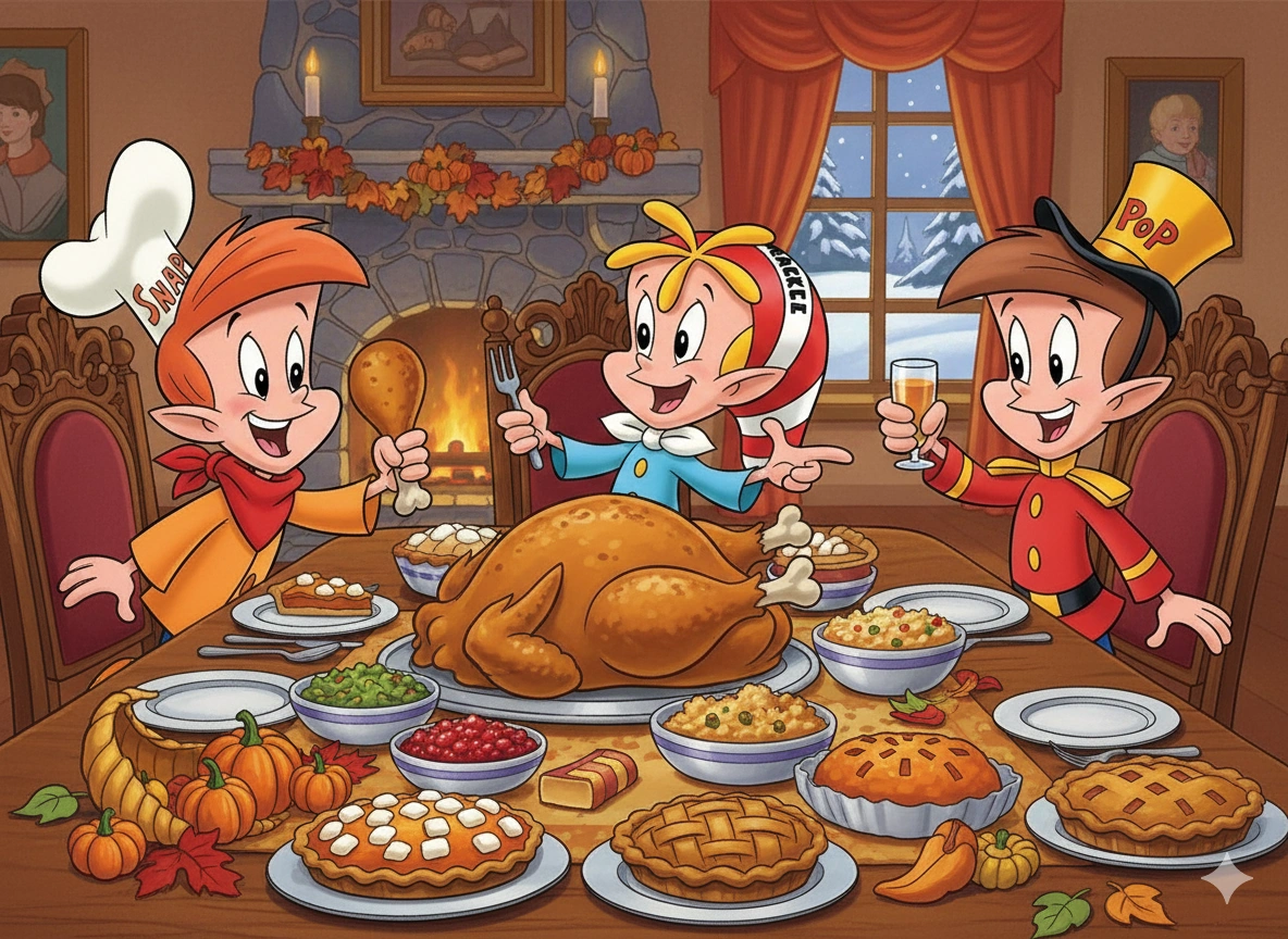 The Rice Krispies Elves's Thanksgiving feast (Gemini) by MaxietheFox2005 (DeviantArt stuff ...