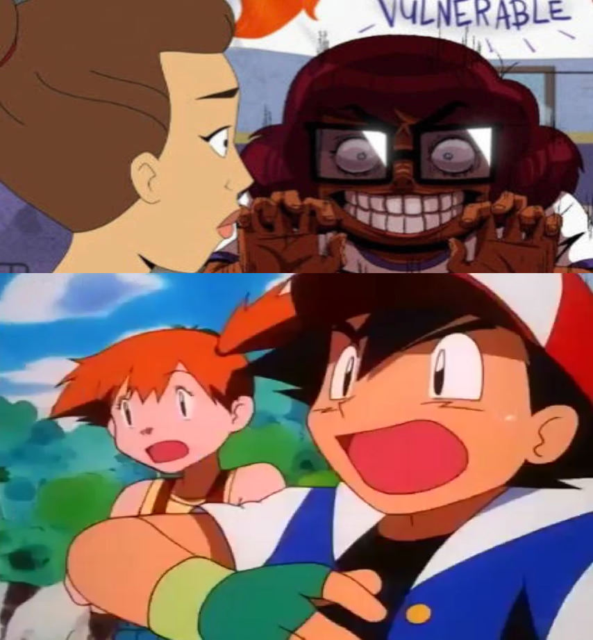 Ash And Misty Are Scared Of Scary Velma By Maxiethefox2005 Deviantart