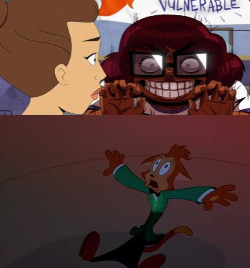 Danny Cat is Scared of Scary Velma by MaxietheFox2005 (DeviantArt stuff ...