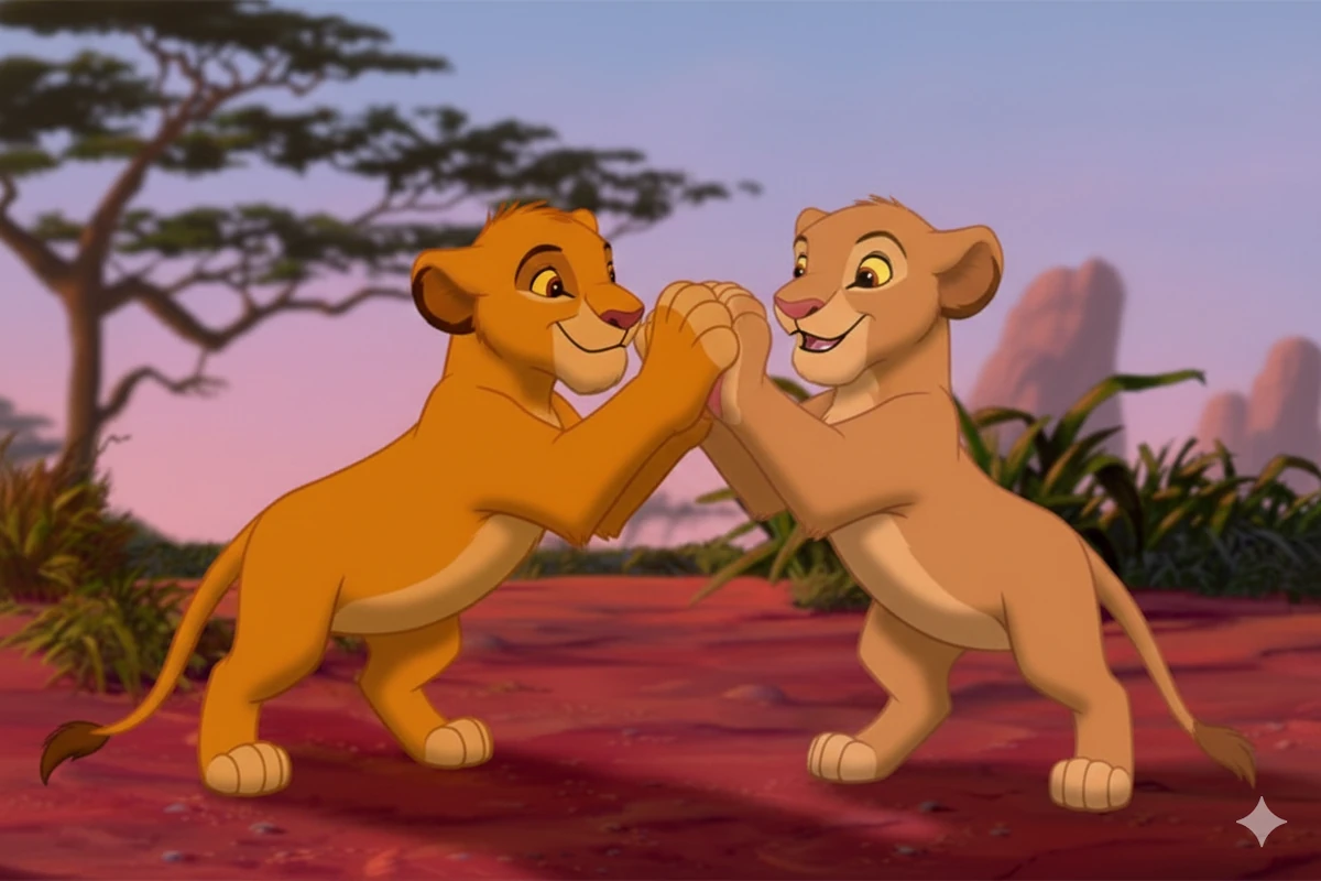 Simba and Nala playing Pat-a-Cake (Gemini) | Fan art Fun Wiki | Fandom
